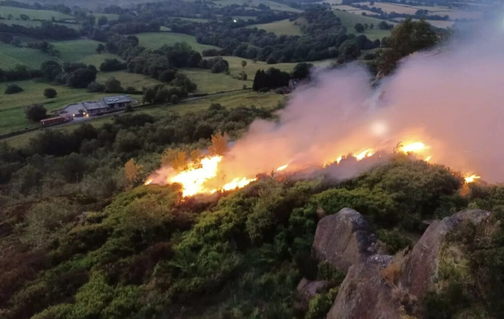 Firefighters in three-hour battle with Cloud blaze | Congleton ...